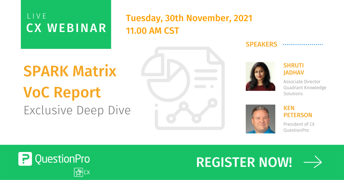 Exclusive Deep Dive into SPARK Matrix VoC Report | CX Research Webinar | QuestionPro